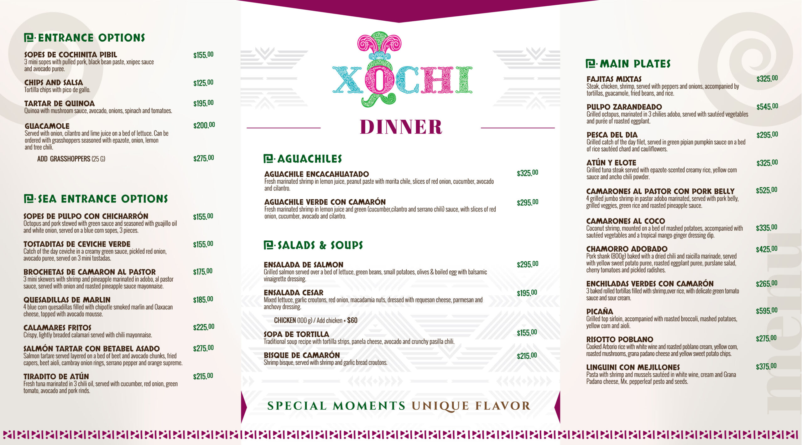 Our Menu – Xochi