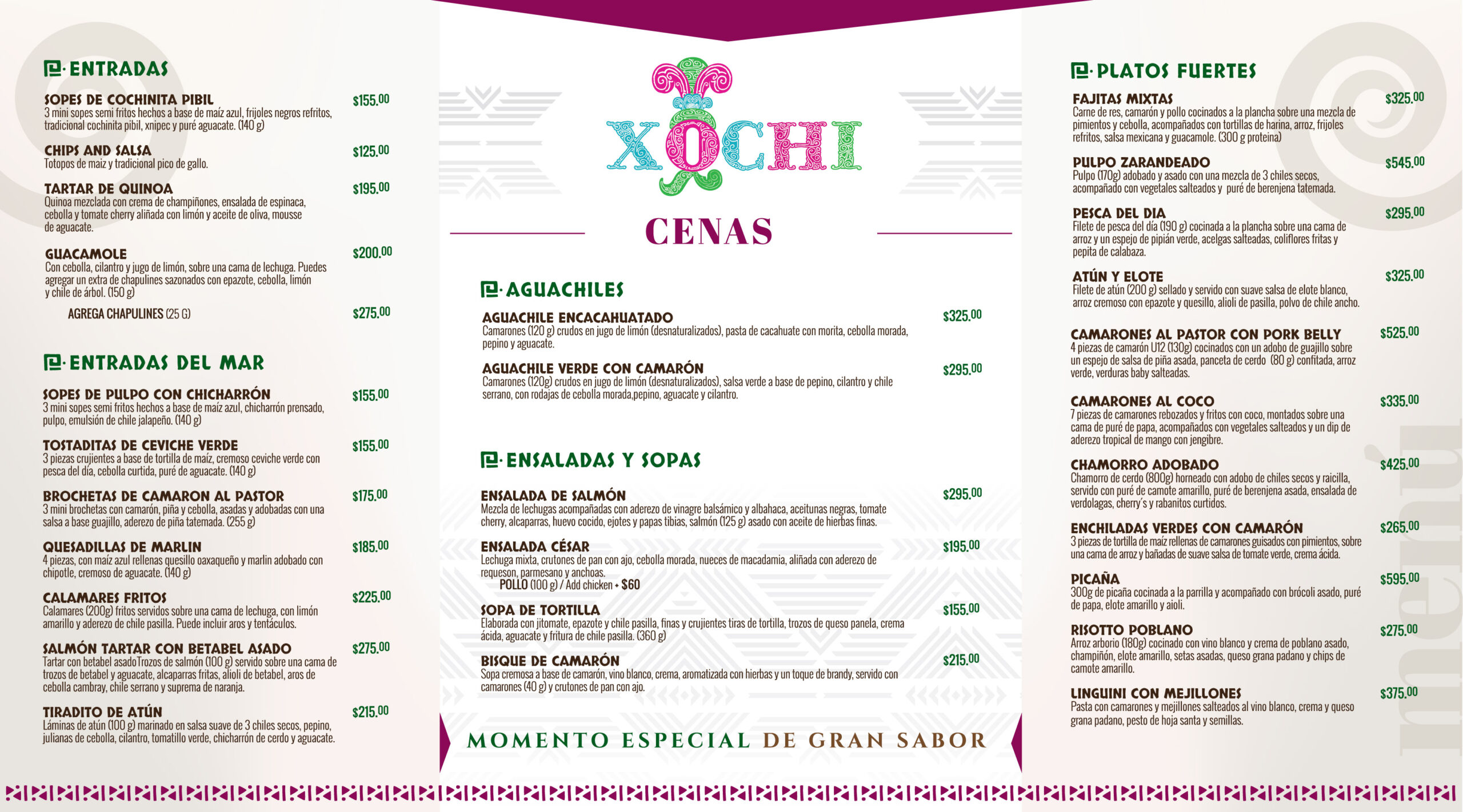 Our Menu – Xochi